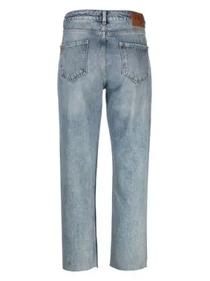 Ba&sh Logo-patch Cropped Jeans