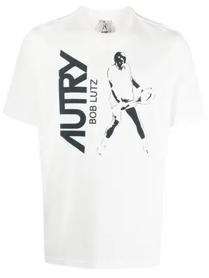 AUTRY Logo-print Cotton T-shirt - White