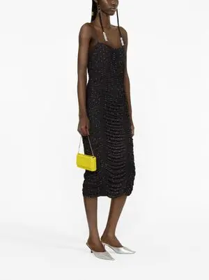 ROTATE BY BIRGER CHRISTENSEN Crystal-embellished Ruched Dress