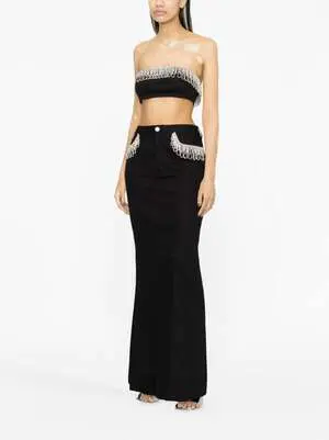 ROTATE BY BIRGER CHRISTENSEN Crystal-embellished Bandeau Top
