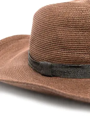 Brunello Cucinelli Ribbon-trim Interwoven Sun Hat