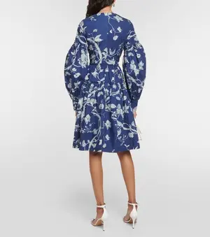Erdem Floral Cotton Poplin Minidress
