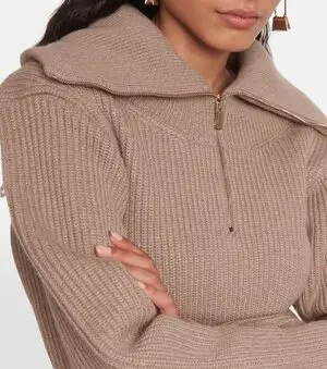 Jacquemus Le Maille Risoul Cropped Wool Sweater - Brown