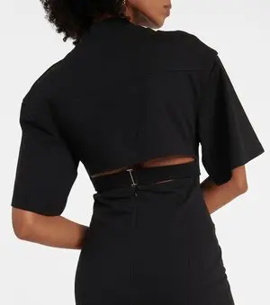 Jacquemus La Robe Bahia Cotton Mini Dress - Black