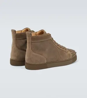 CHRISTIAN LOUBOUTIN Louis Spikes High-top Sneakers - Brown