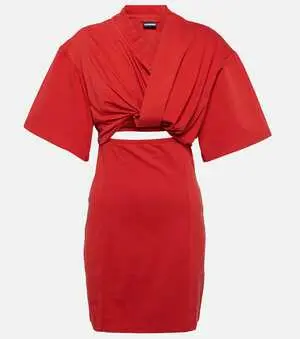 Jacquemus Jacquemus Le Robe Bahia Cotton Minidress Red