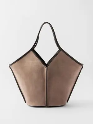 Hereu Hereu - Calella Suede Tote Bag - Womens - Grey - Grey