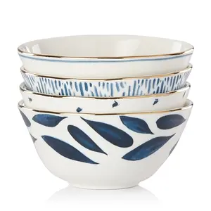 LENOX Blue Bay Dessert/sorbet Bowls, Set Of 4 - White