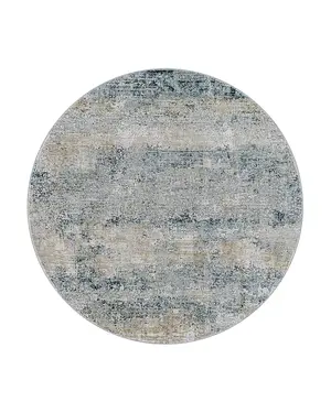 SURYA Livabliss Brunswick Bwk-2304 Round Area Rug, 6'7 X 6'7 - Blue/gray