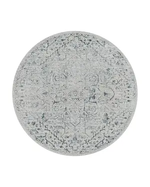 Livabliss Brunswick Bwk-2310 Round Area Rug, 5'3 X 5'3 - Blue/sage