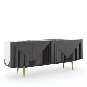 CARACOLE Over The Edge Buffet Table - Gray