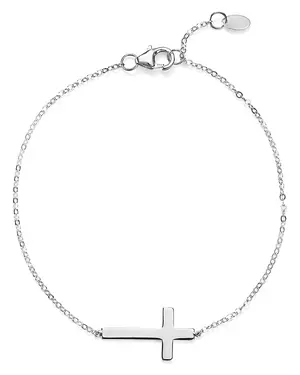 Aqua Bloomingdale's Fine Collection Cross Chain Bracelet - Silver