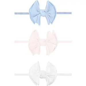 BABY BLING 3-pack Bow Headbands - Blue Ballet