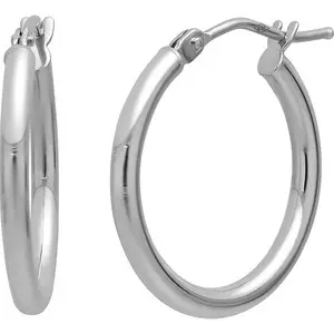White Gold Hoop Earrings