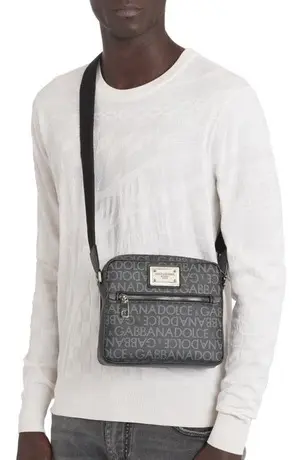 Dolce & Gabbana Logo Jacquard Crossbody Bag