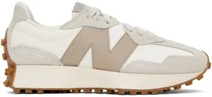 NEW BALANCE New Balance White & Taupe 327 Sneakers - Moonbeam/driftwood