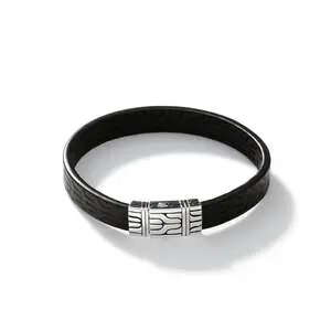 John Hardy Leather Frequency Bracelet - Black