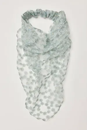 CURRIED MYRRH The Willows Hair Scarf - Turquoise