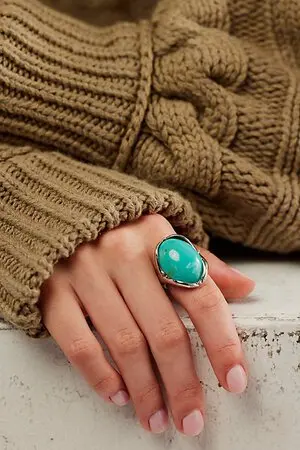 Free People Essence Stone Inlay Ring Turquoise