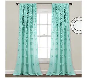 LUSH DECOR Riley Window Curtain Panel Single 54x84 By - One-color