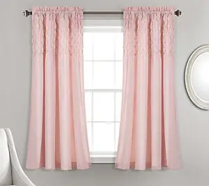LUSH DECOR Bayview Window Curtain Panels 54x63+2 Set Lu Sh Decor - One-color