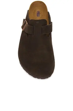 BIRKENSTOCK Boston Suede Clogs - Mocha