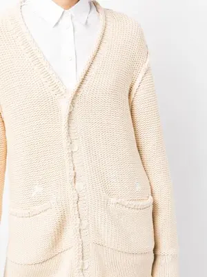 R13 Paint-splatter V-neck Cardigan