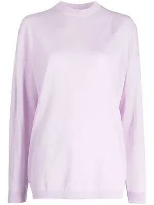 Tibi High-neck Fine-knit Jumper - Purple