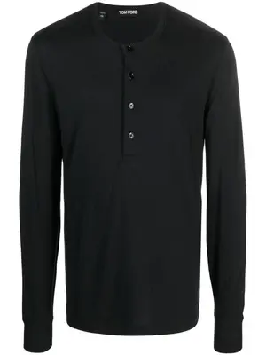 TOM FORD Long-sleeve Henley T-shirt