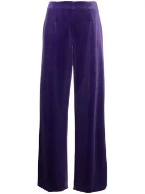 Philosophy Di Lorenzo Serafini Velvet Wide-leg Trousers - Purple