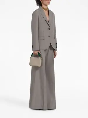 Marni Houndstooth-pattern Single-breasted Blazer - Grey