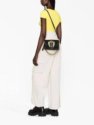 Versace Baroque-buckle Quilted Shoulder Bag