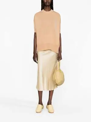 JIL SANDER Knitted Cashmere Top - Orange