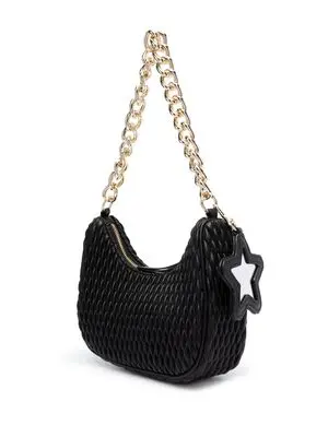 Versace Logo Plaque Quilted Shoulder Bag