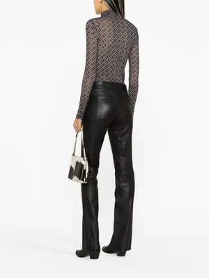 Pinko Love Birds-print Mesh Top