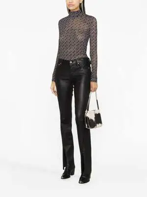 Pinko Love Birds-print Mesh Top