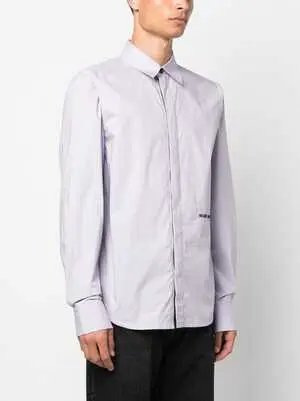 Helmut Lang Embroidered-logo Cotton Shirt