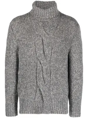 Brunello Cucinelli Grey Roll Neck Jumper
