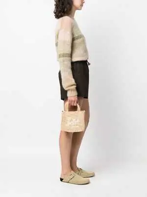 MC2 SAINT BARTH Mini Vanity Raffia Tote Bag