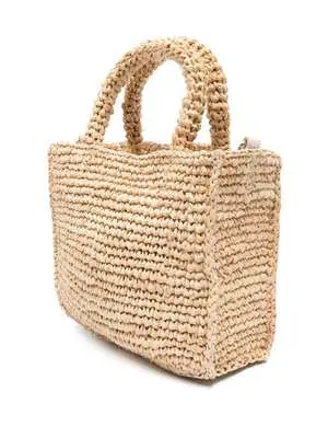 MC2 SAINT BARTH Mini Vanity Raffia Tote Bag