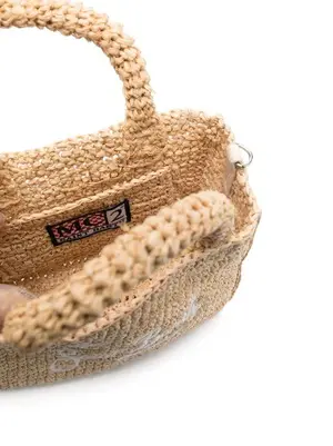 MC2 SAINT BARTH Mini Vanity Raffia Tote Bag