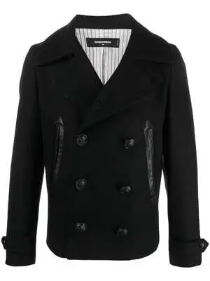 Dsquared2 Double-breasted Pea Coat - Black