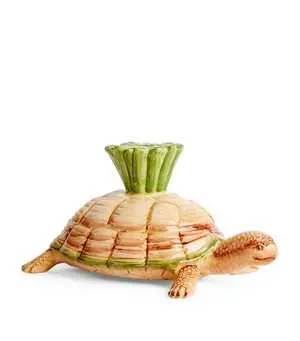 LES-OTTOMANS Turtle Candle Holder - Green