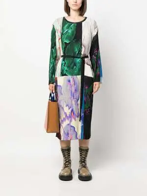 Henrik Vibskov Plissé-effect Midi Dress
