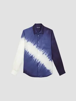 Vilebrequin Graphic Linen Button-front Shirt - Faience