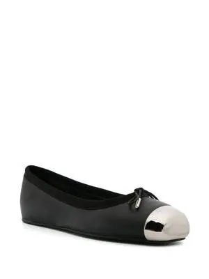 Alexander McQueen Metal-toecap Leather Ballerinas