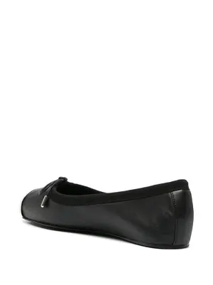 Alexander McQueen Metal-toecap Leather Ballerinas
