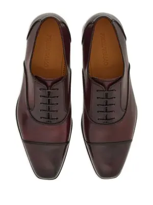FERRAGAMO Square-toe Leather Oxford Shoes