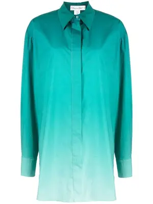 Oscar De La Renta Ombré-effect Shirt Jacket