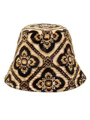 Etro Patterned-jacquard Bucket Hat - Black